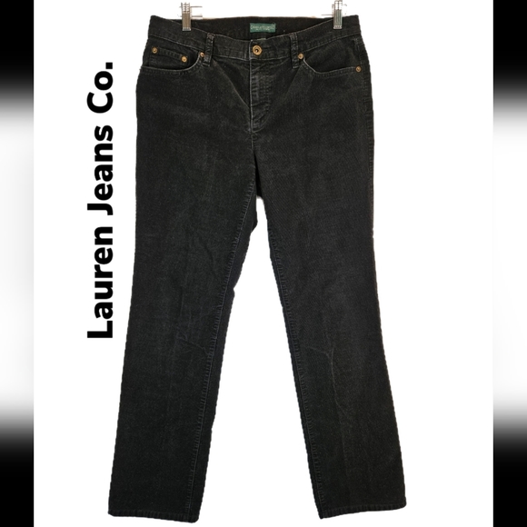 Lauren Ralph Lauren | Pants & Jumpsuits | Lauren Jeans Co Womens Black Corduroy Pants Sz Classic ...